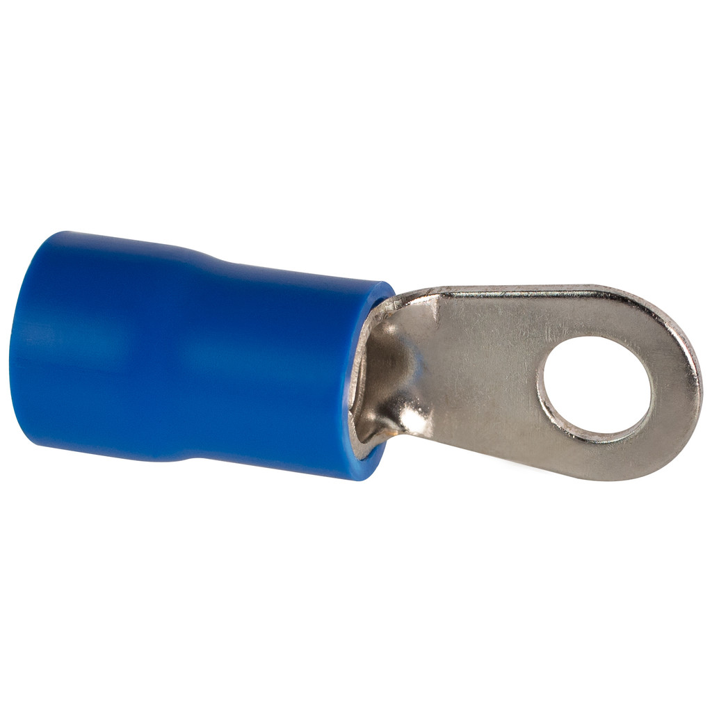 Terminal olhal pre-isolado furo 6 - fio 16mm2 Azul | Shopee Brasil