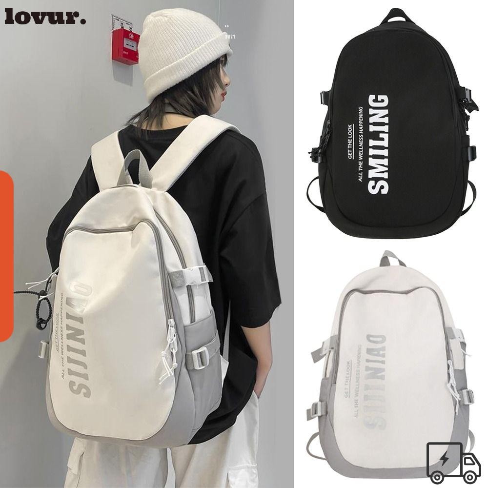 LOVUR School Backapck , Bolsa Escolar De Nylon De Grande Capacidade ...