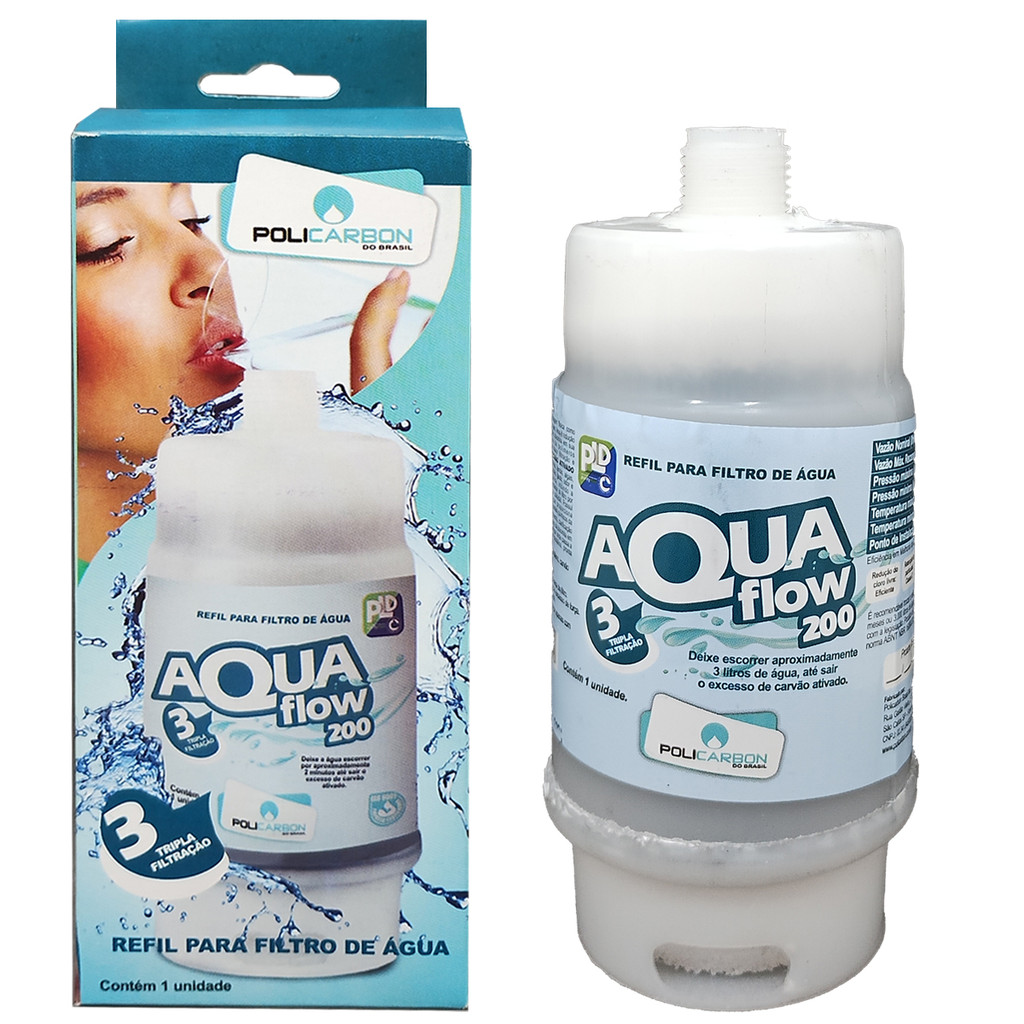 Refil Filtro Policarbon Original Aquaflow 200 | Shopee Brasil