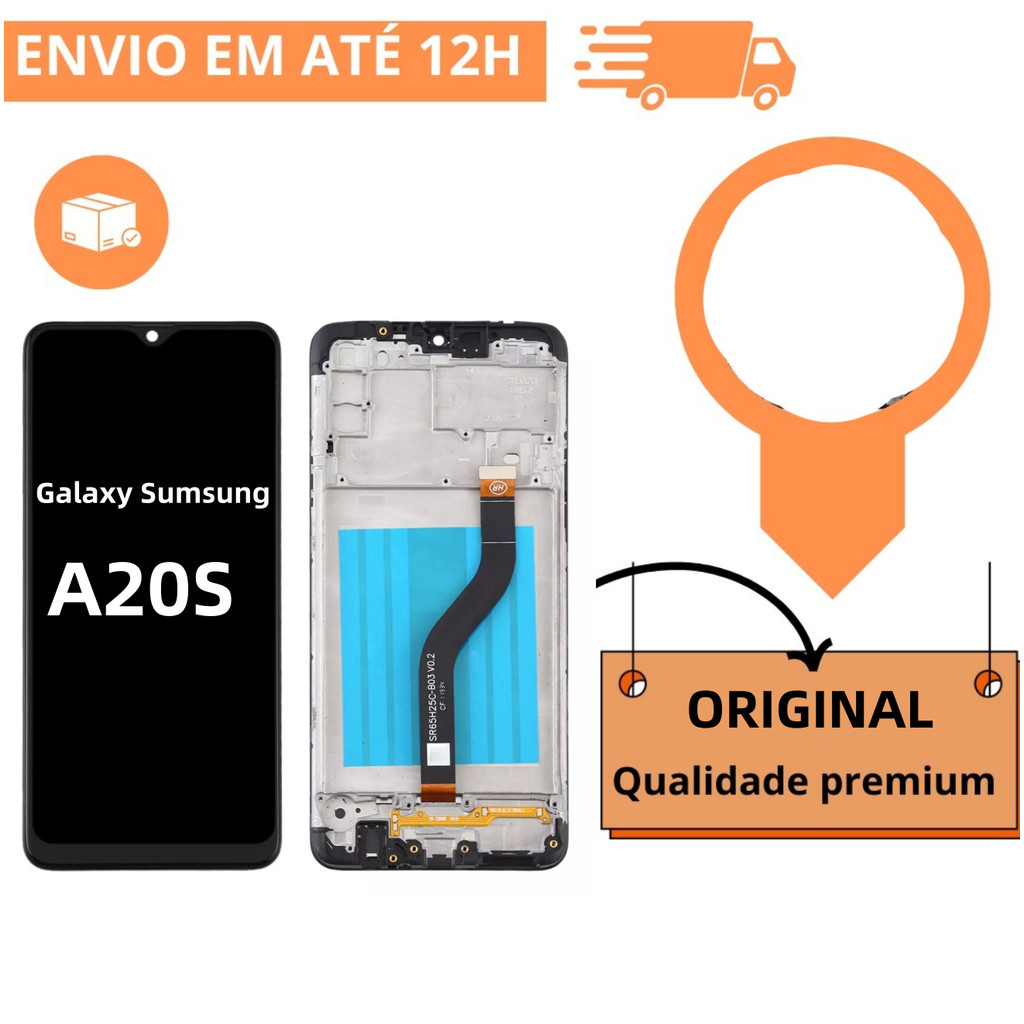 Tela Frontal Display Lcd Touch A20S A207 Original Com Aro | Shopee Brasil
