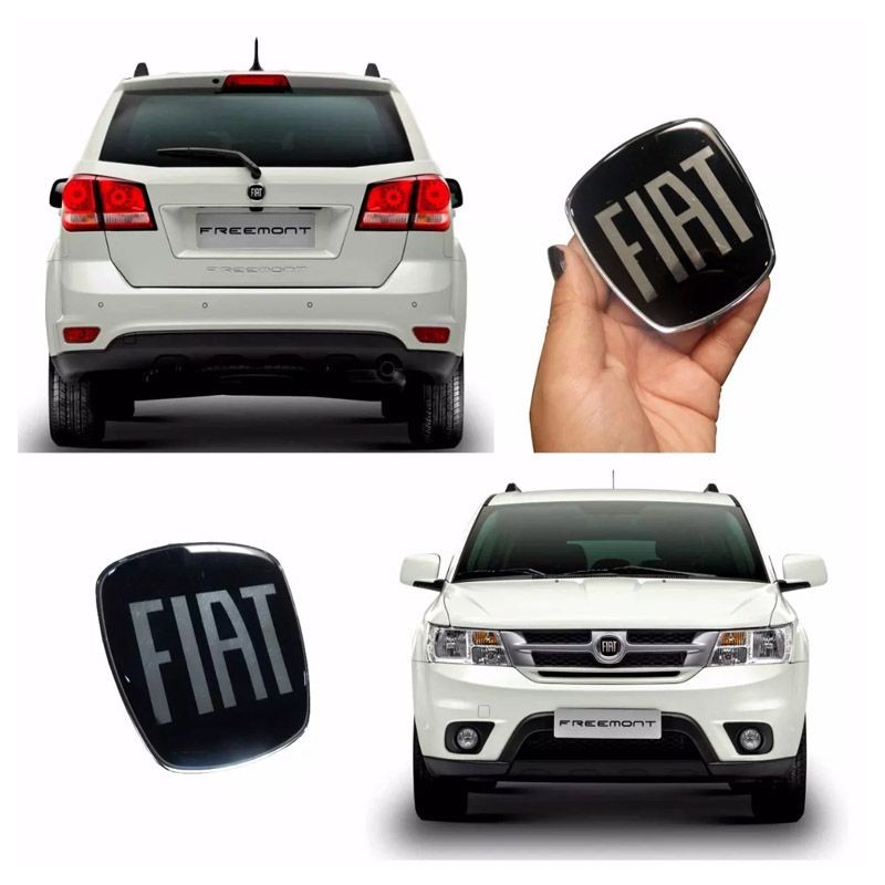 Kit Adesivo Emblema Fiat Black Dianteiro E Traseiro Freemont | Shopee ...