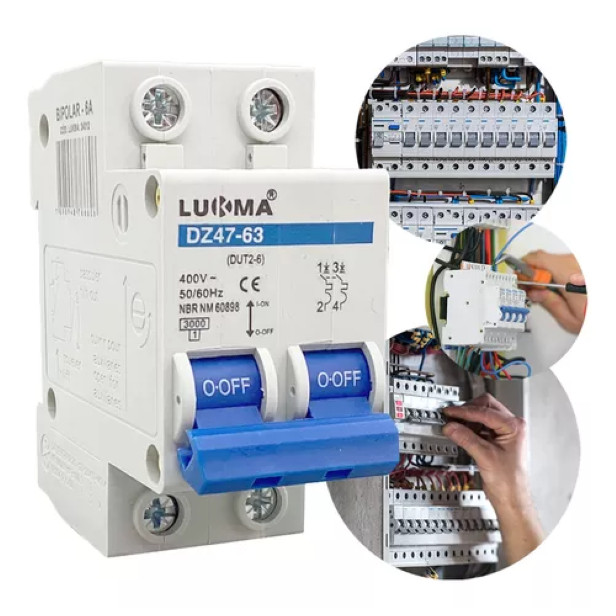 Disjuntor Bipolar Lukma 20A Curva C 6kA | Shopee Brasil