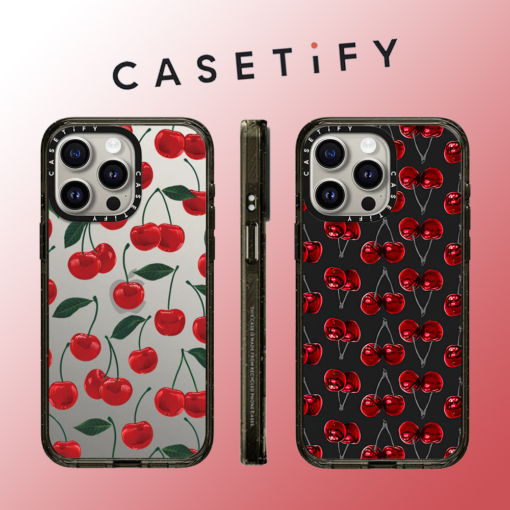 CASETIFY Leaf Cherry Transparente À Prova De Choque Acrílico Capa De ...