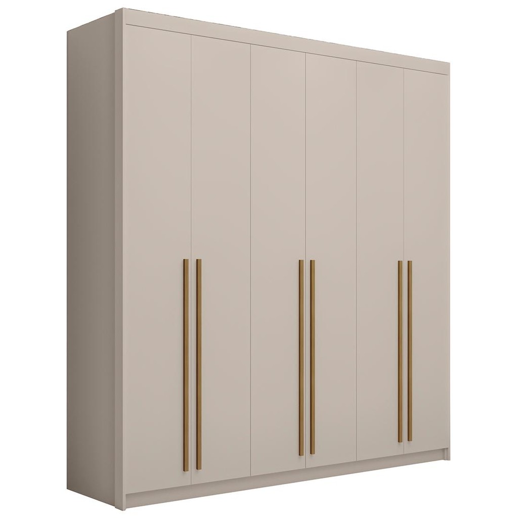Guarda Roupa Casal 6 Portas 3 Gavetas 233cm Dubai Fendi - Vila Rica ...