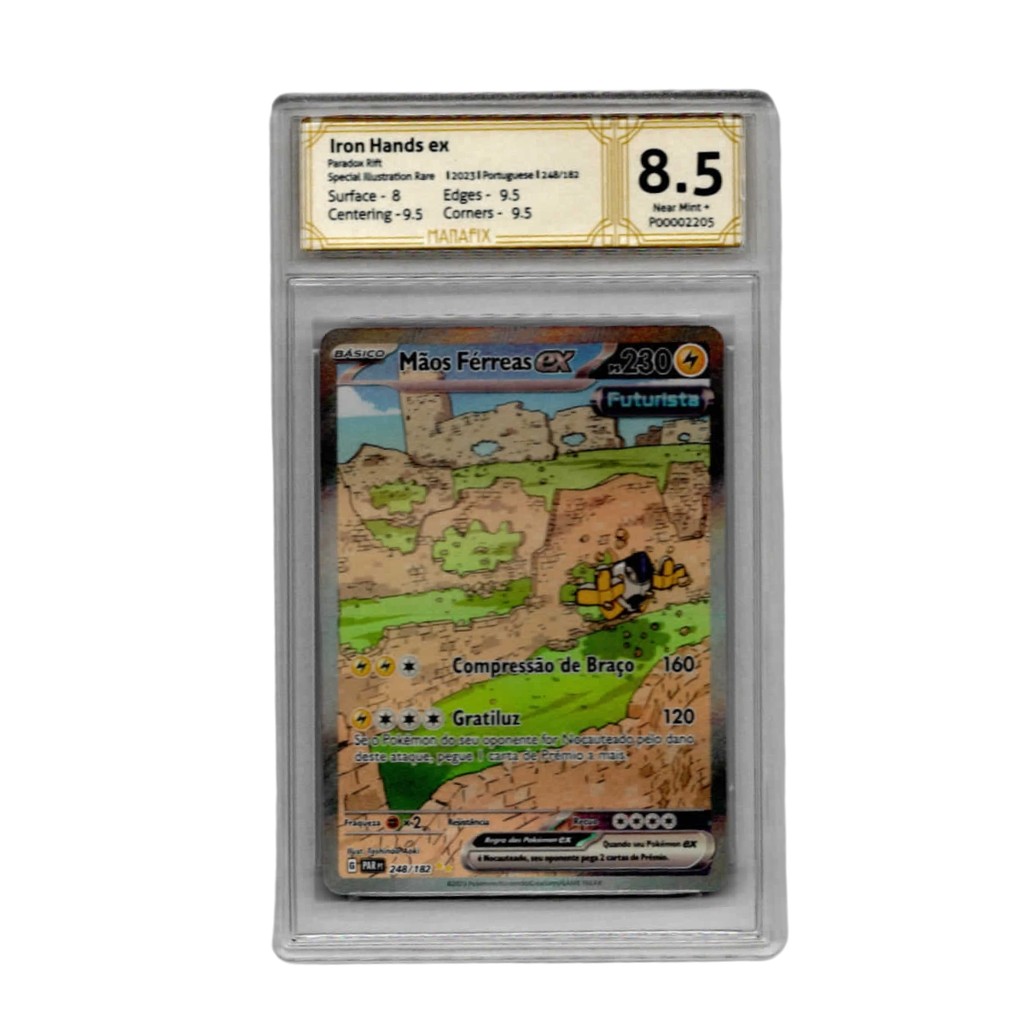 Carta Pokemon Mãos Férreas ex (248/182) Manafix 8.5 | Shopee Brasil