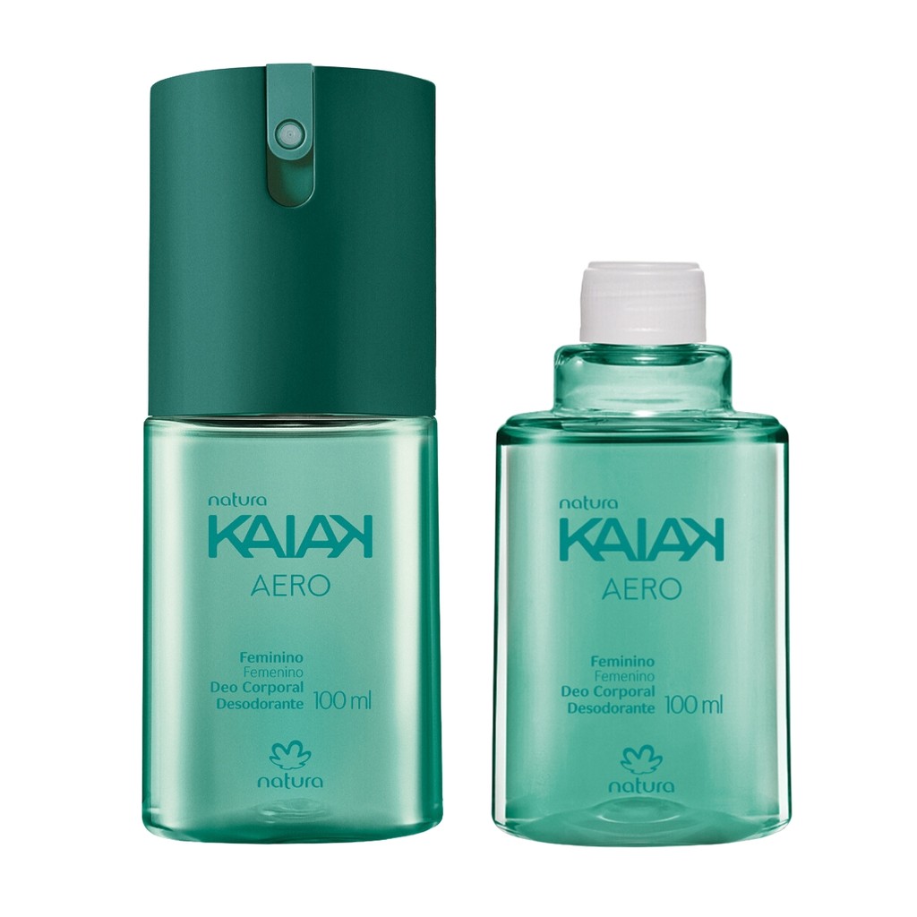 Kit Deo Corporal Kaiak Aero Feminino + Refil 100ml - Natura | Shopee Brasil