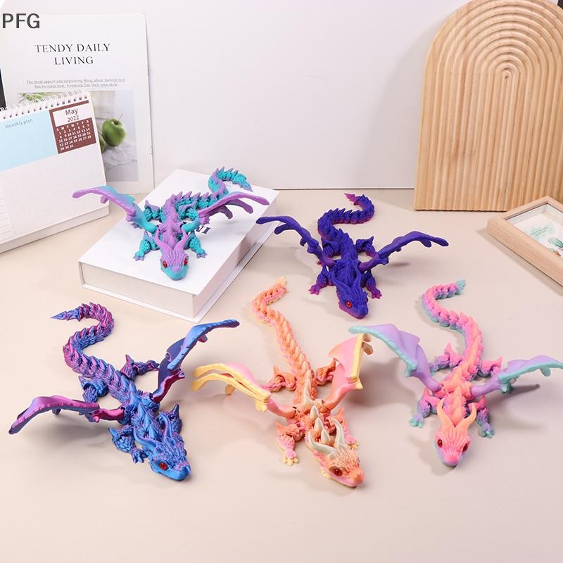 PFG 40cm Dragão Kyvern Com Asas , Impresso Em 3d , Dragões Articulados ...