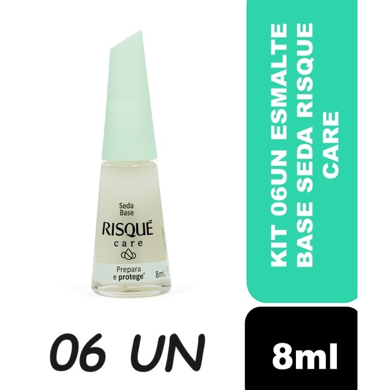 Kit 06un Esmalte Base Seda Risque Care 8ml | Shopee Brasil