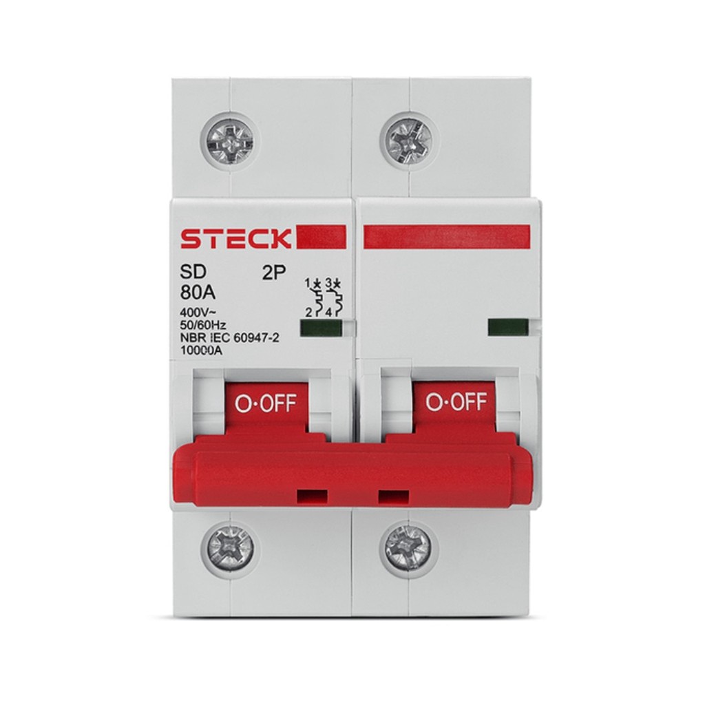 Disjuntor Serie SD62 Bipolar 2P 63A Curva C 3Ka Steck | Shopee Brasil