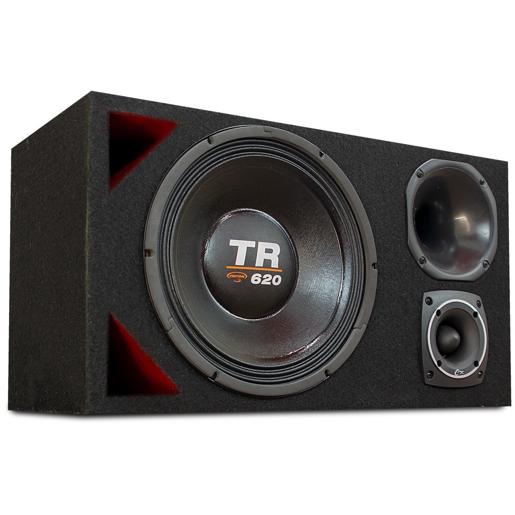 Caixa Trio Automotivo Completa Alto Falante Triton Tr 620 Full Trap Duto Triangulo | Shopee Brasil