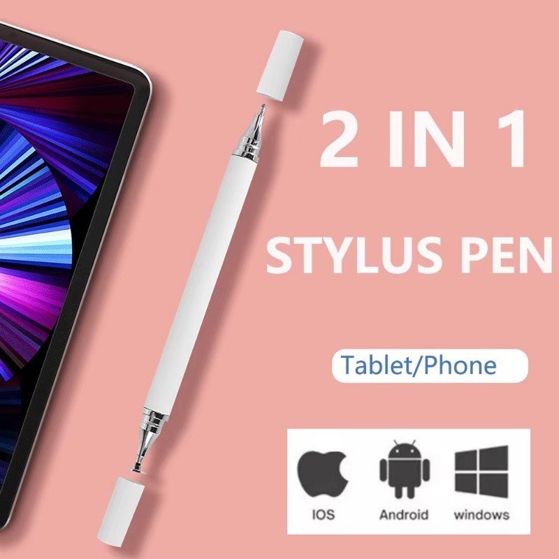 Caneta Stylus Universal 2 Em 1 Para Android Phone Tablet iPad Touch ...