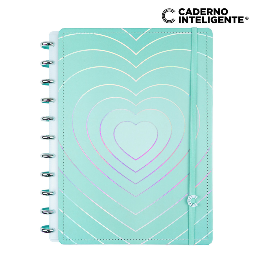 Caderno Inteligente CI Turquoise Love (Azul Turquesa) Grande ou Médio ...
