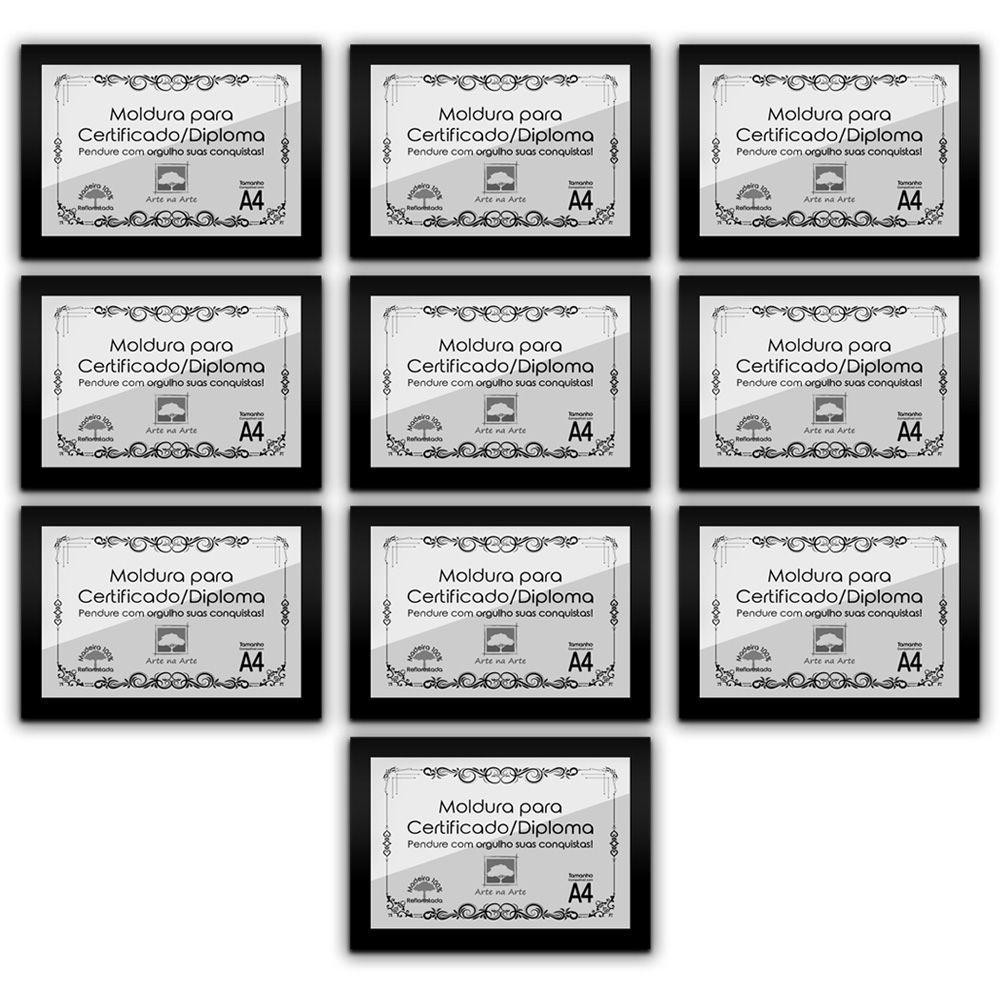 Kit 10 Certificados Diplomas A4 Com Tela De Acetato E Mdf Titulos ...