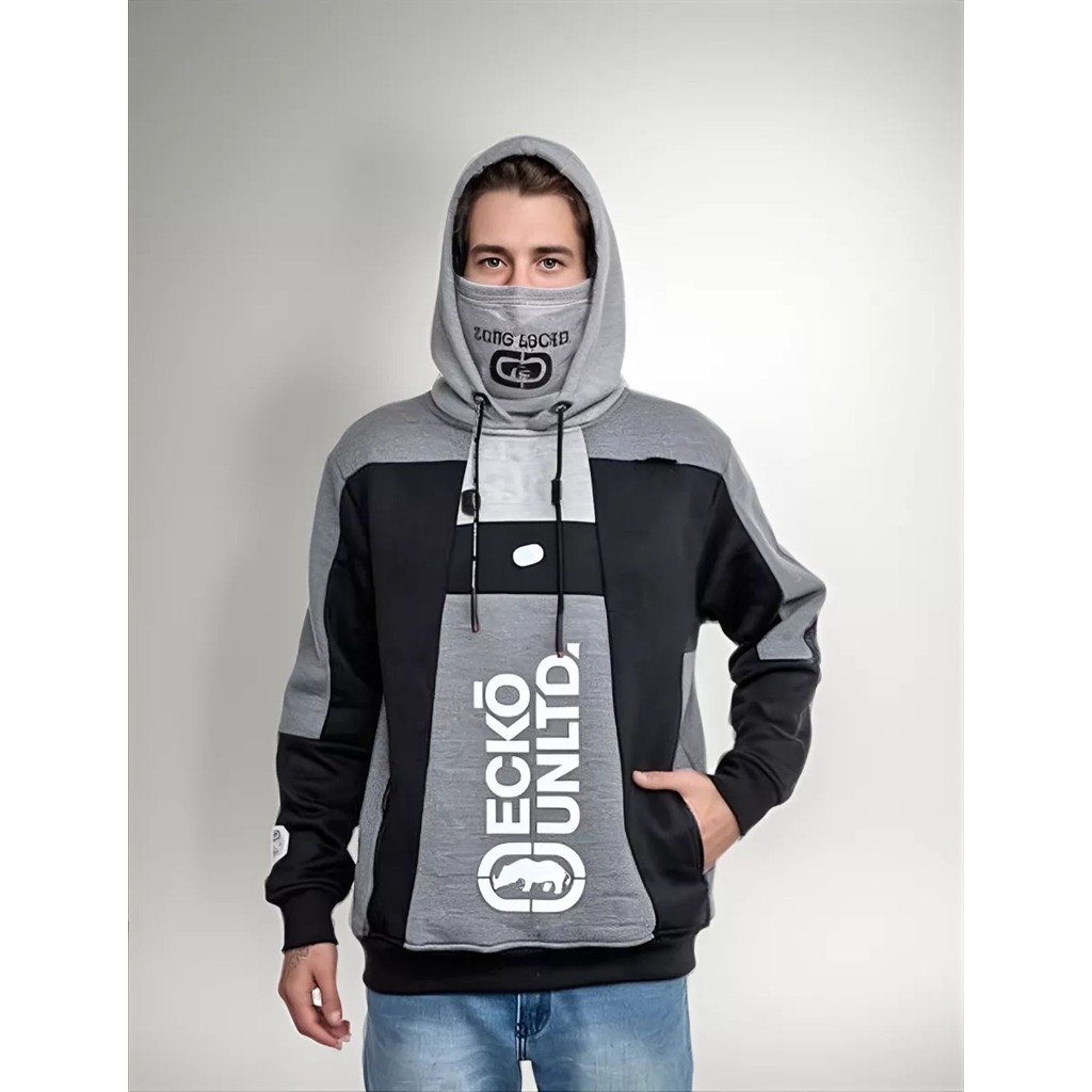 Moletom Ecko Gola Alta Com Capuz CANGURU Masculino REF EK349 | Shopee ...