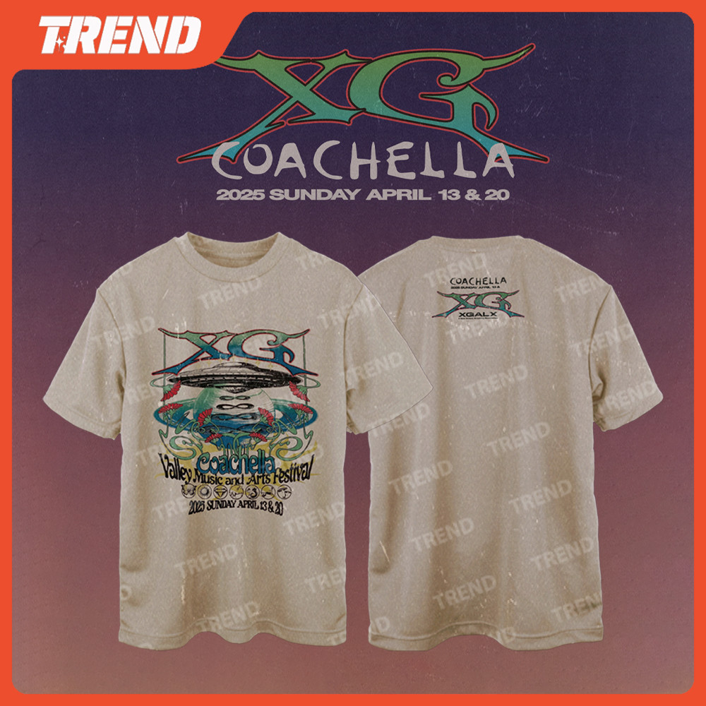 KPOP XG Coachella 2025 Merch Camiseta De Algodão Vintage Masculina E ...