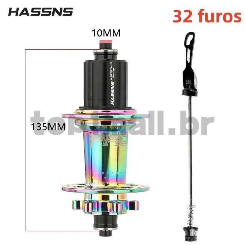Bicicleta Traseira Hassns Pro7 32 Furos MTB 10x135mm Bloco Hg 7 8 9 10 ...
