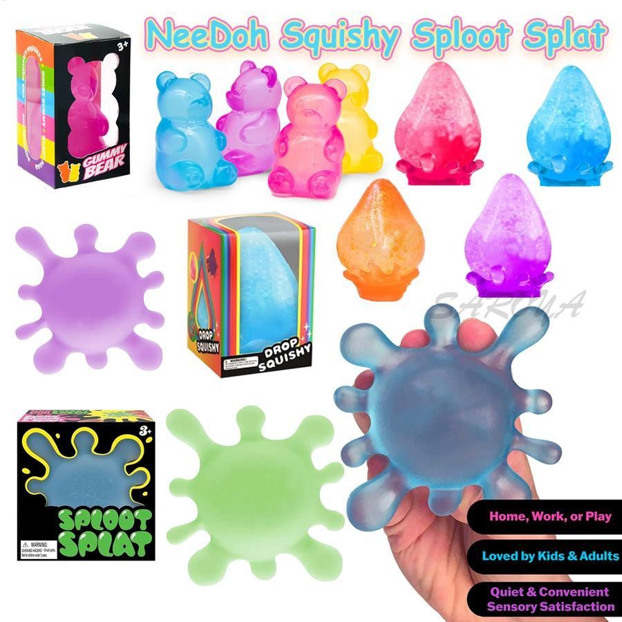 Novo NeeDoh Squishy Sploot Splat Fidget Toy Stress Aliviar Calmante ...