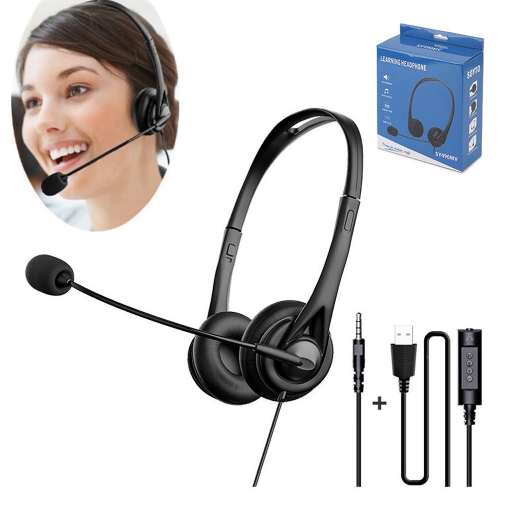Fone Removível Com Microfone Call Center Home Office | Shopee Brasil
