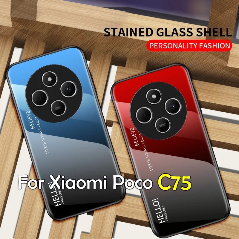 Capa Para Xiaomi Poco C75 C65 PocoC75 PocoC65 C 75 4G Cor Gradiente ...