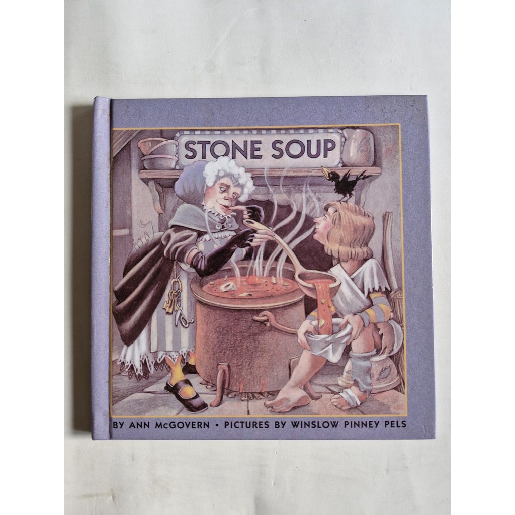 LIVRO, STONE SOUP, SOPA DE PEDRA, ANN MCGOVERN, EDIÇÃO INGLÊS, CAPA ...