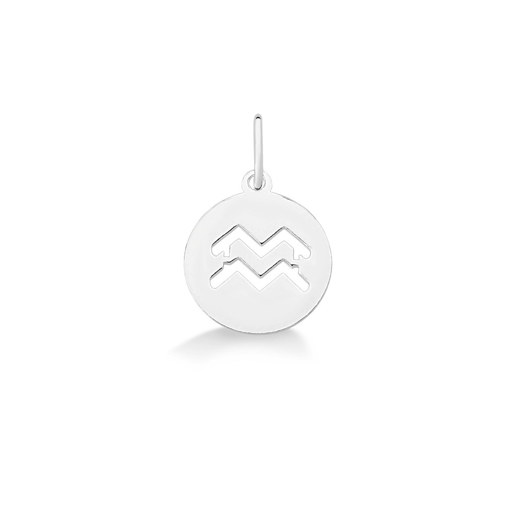 Pingente Medalha Signo Aquário Prata 925 | Shopee Brasil