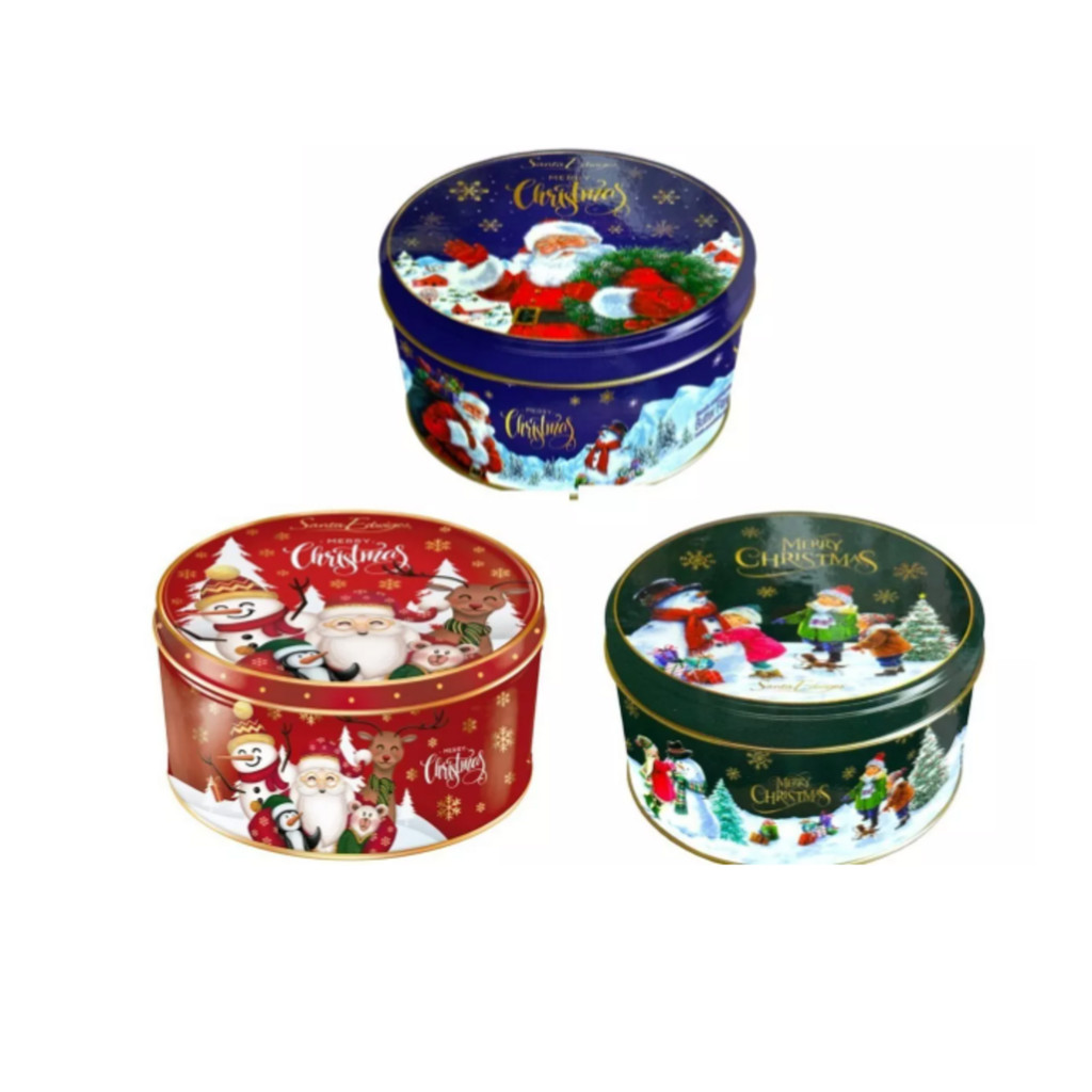 Biscoito amanteigado Butter Cookies lata Natal Santa Edwiges | Shopee ...