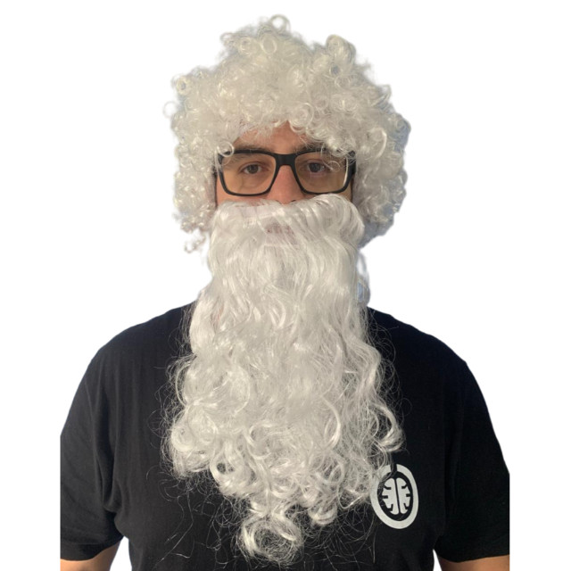 Barba e Peruca Papai Noel Fantasia Acessório Natal Festa Brincadeira ...