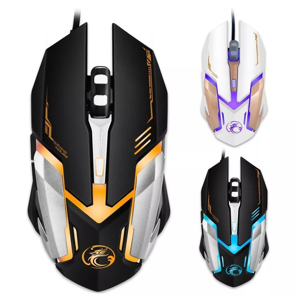Mouse Gamer Imice V6 E-Sports Gaming Computador Notebook 6 Botões 2400DPI Anatômico | Shopee Brasil