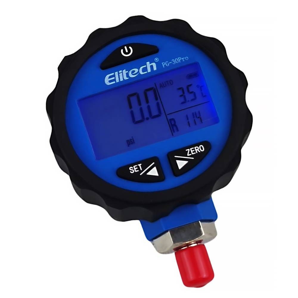 Manômetro Digital Elitech PG-30 Pro Blue – Faixa de 0 a 500 PSI para 87 ...