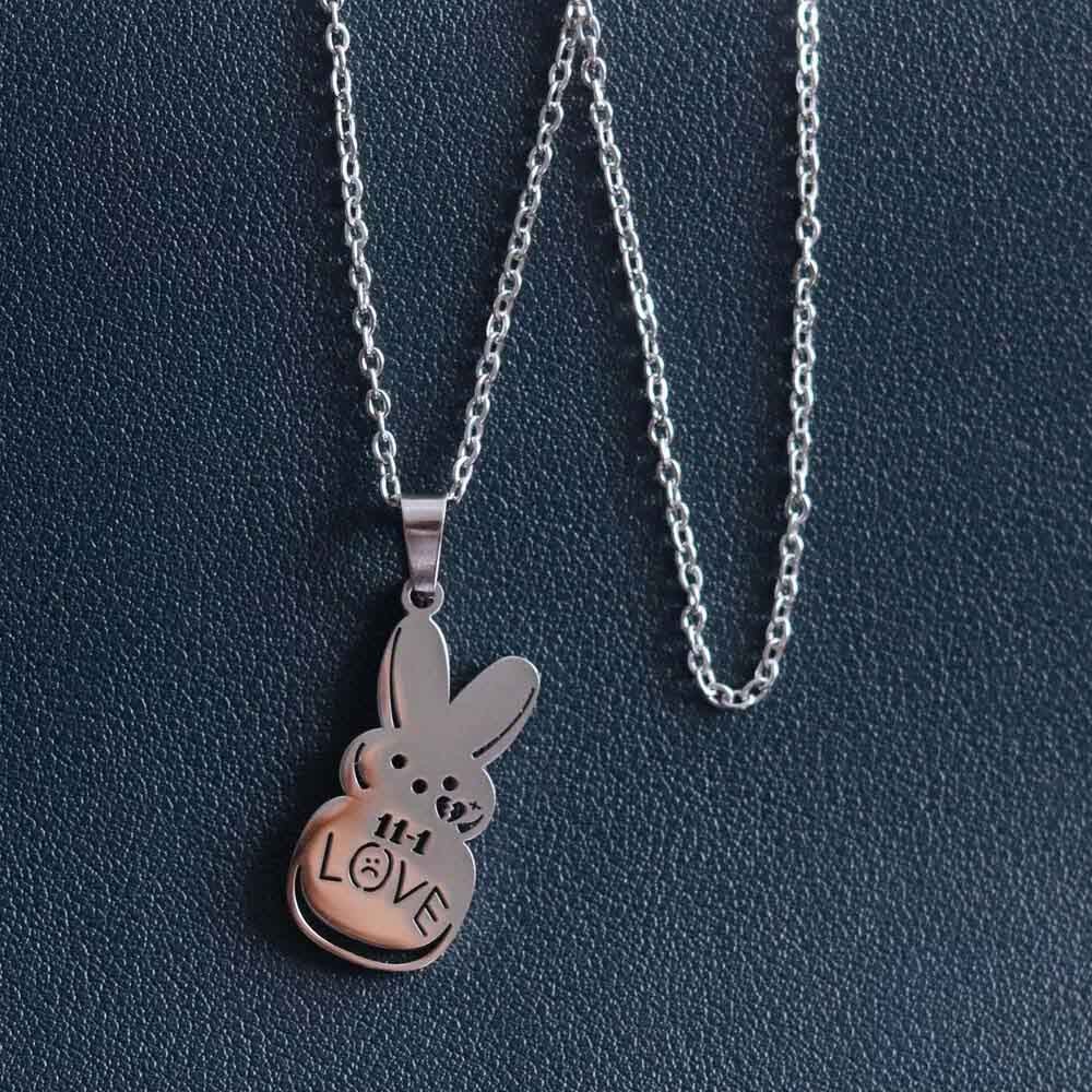 Lil Peep Rapper Love Rabbit Chain Necklace Pendant | Shopee Brasil
