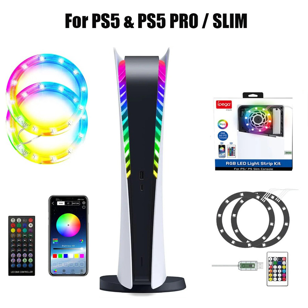 Faixa De Luz Led RGB Para PS5 E PS5 Pro/Slim Strip Light Ring Kit Com ...