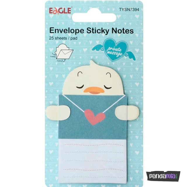 Bloco de Recado Adesivo Envelope Sticky Notes Pato - Eagle | Shopee Brasil