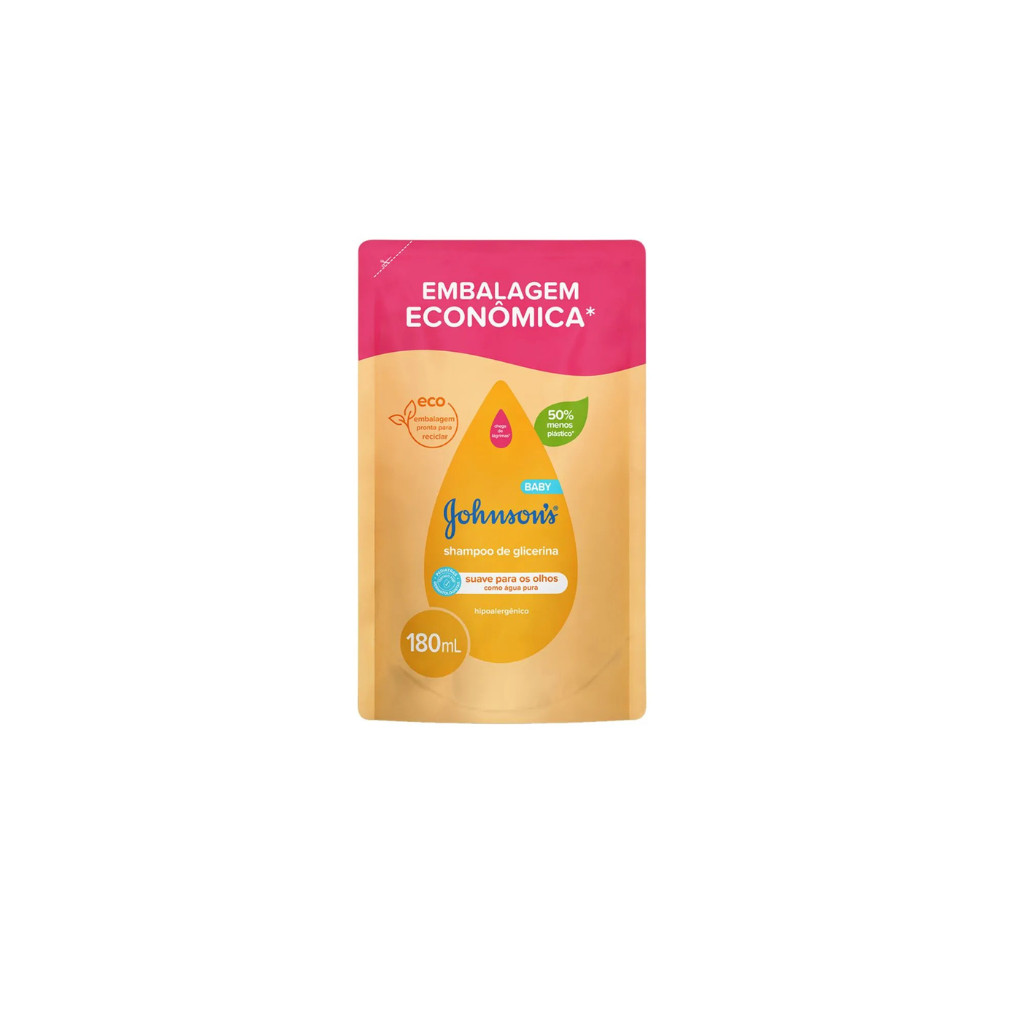 Shampoo Johnsons Baby refil Regular Nv 180ml | Shopee Brasil