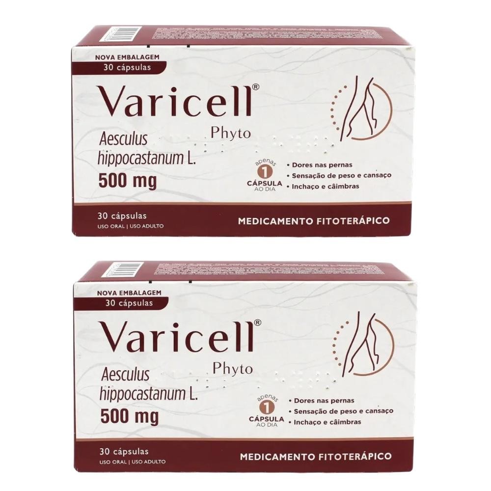 Kit Varicell 500mg Com 2 Caixas De 30 Comprimidos Cada | Shopee Brasil