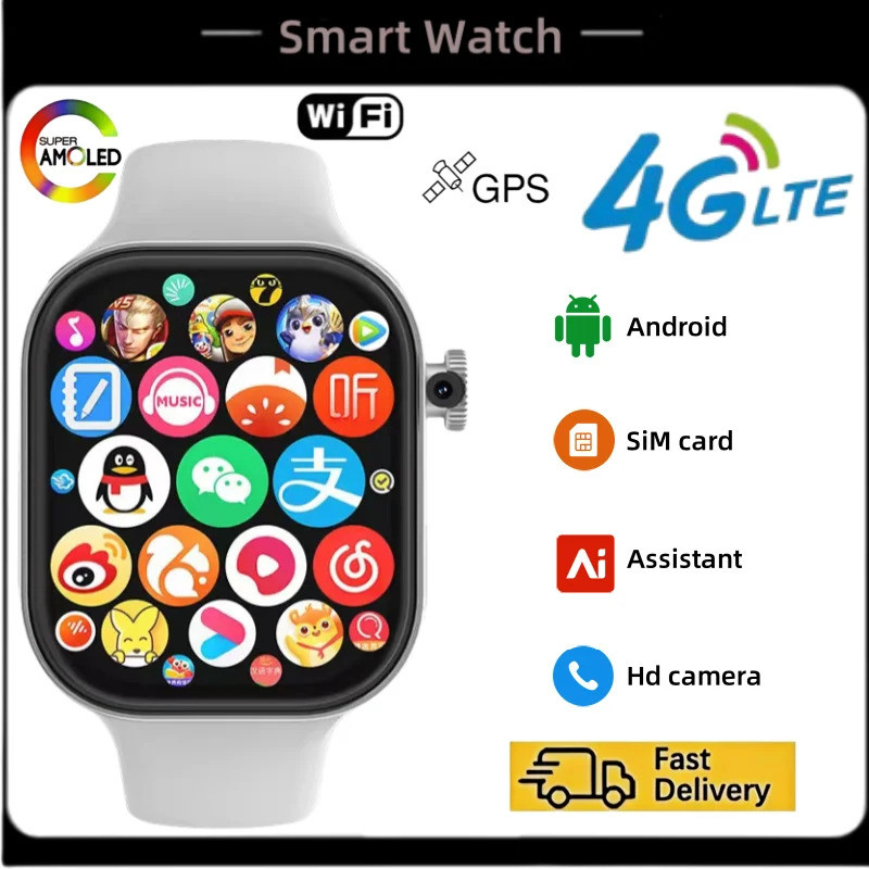 VP99 4G Android Smartwatch widescreen De 2.29 Polegadas LTE 180 ...