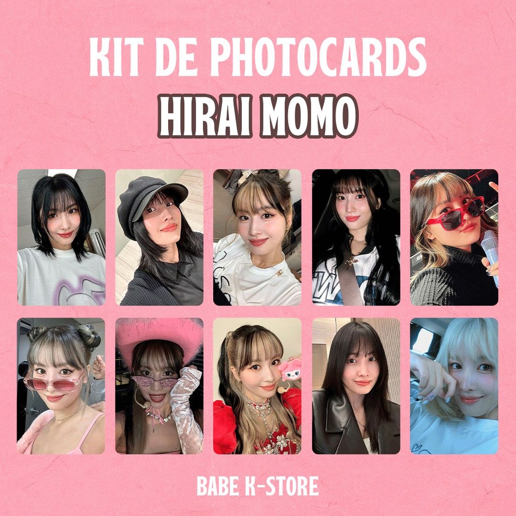 KIT DE PHOTOCARDS TWICE HIRAI MOMO - 10 CARDS FANMADE FRENTE VERSO PC | Shopee Brasil