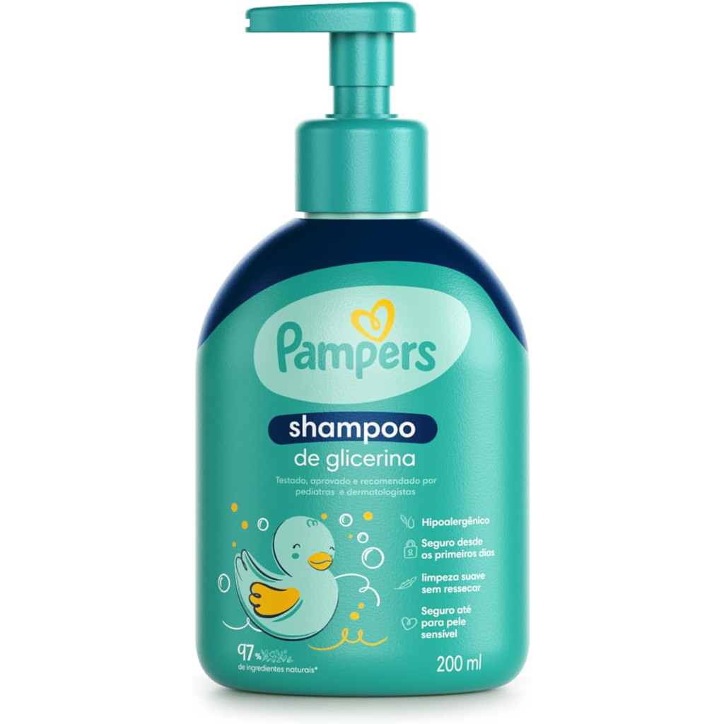 Pampers Shampoo de Glicerina 200ml | Shopee Brasil