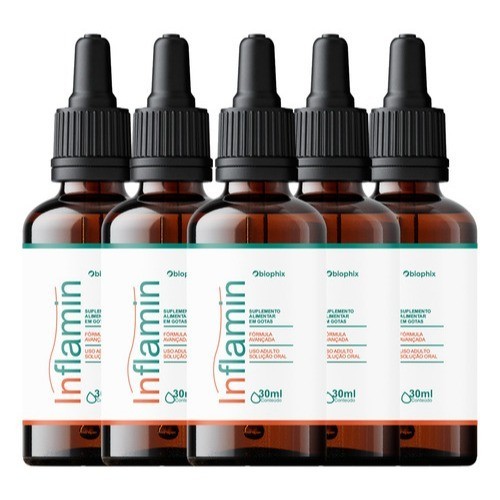 Kit 5 Inflamin Original 30ml - Formula Concentrada Natural | Shopee Brasil