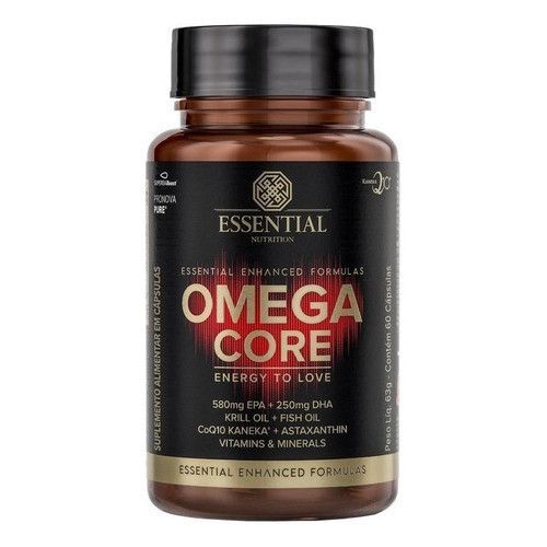 Omega Core Ômega 3 + Astaxantina + Coq10 Essential Nutrition | Shopee ...