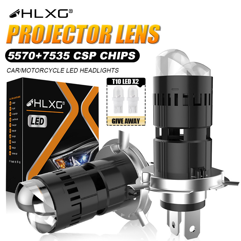 HLXG 300W Bi LED H4 Projetor Sem Fio 30000LM Lâmpadas De Carro De Feixe ...
