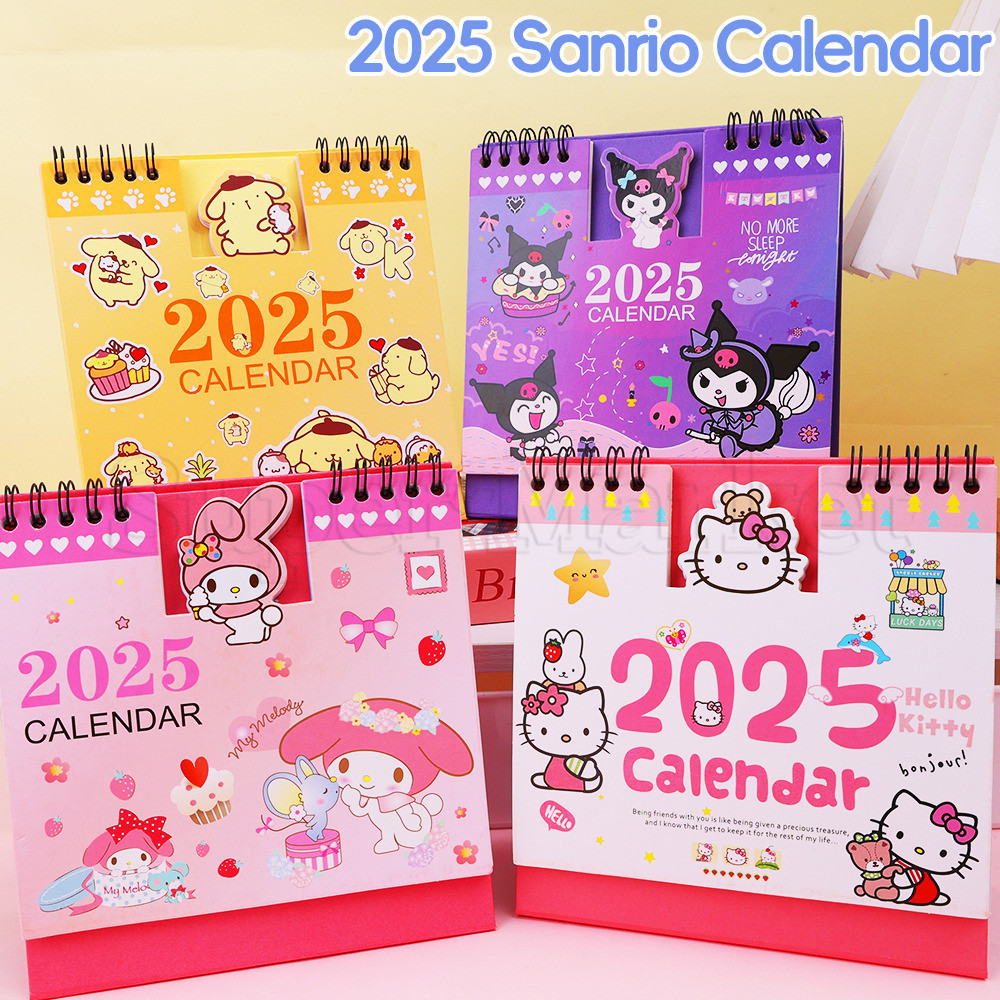 [Destaque] Calendário De Mesa Sanrio 2025-Caderno De Bolso Pintado ...