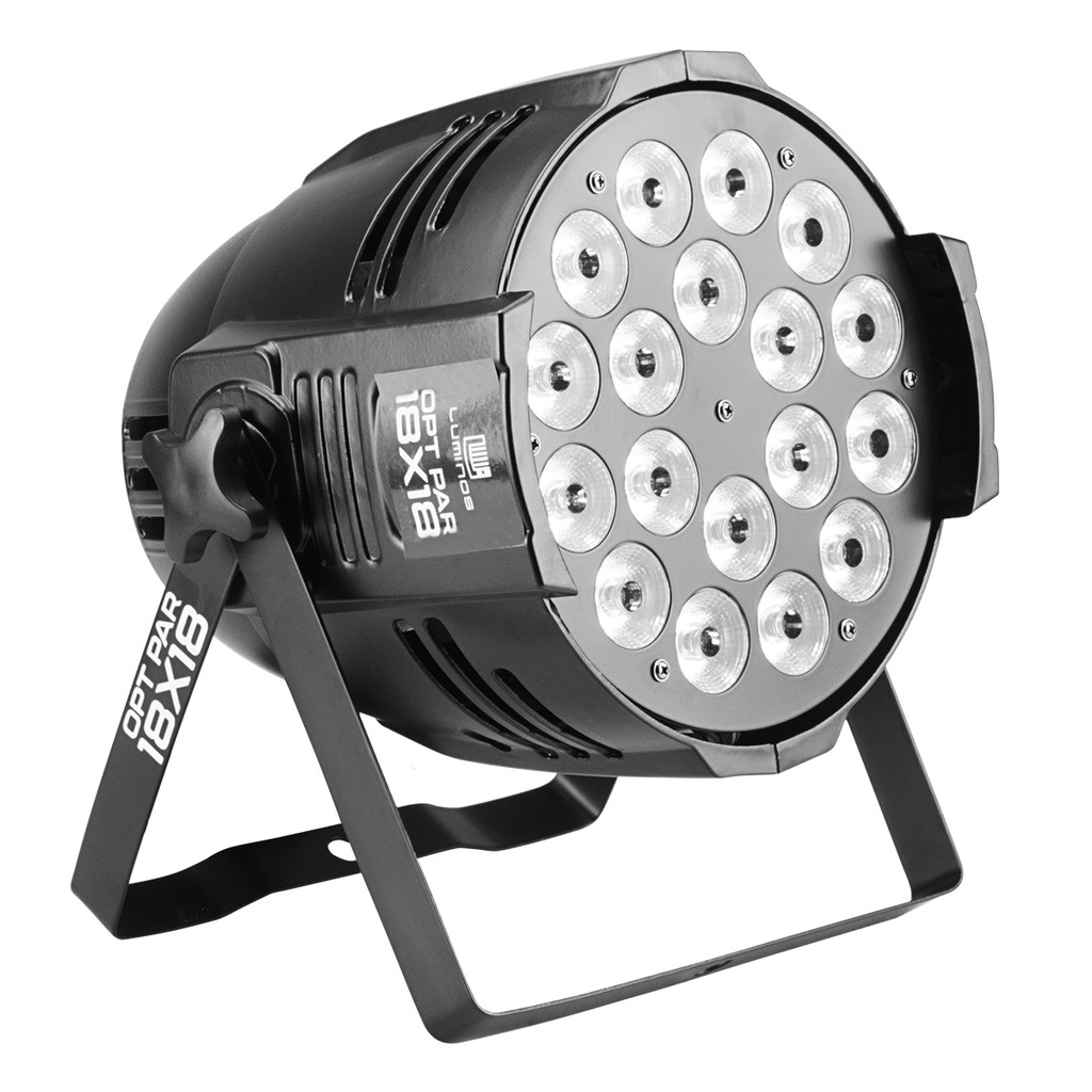 Canhão Refletor LED PAR 64 Opt Par 18 Leds 18W RGBWA+UV Com DMX 10 Canais + Nota Fiscal | Shopee ...