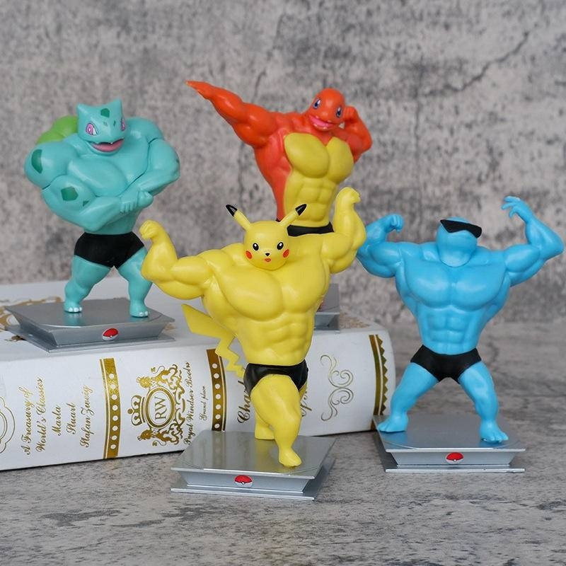 Figura de PVC Pokémon Fat Otaku Bulbasaur Squirtle Pikachu Charmander ...