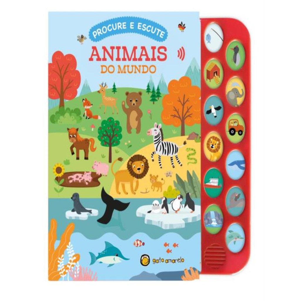 Livro - Procure E Escute - Animais Do Mundo | Shopee Brasil