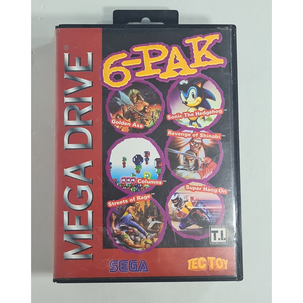Jogo Mega drive 6-pak na caixa Original | Shopee Brasil