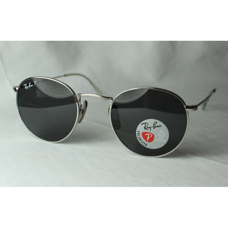 Óculos de Sol Ray-Ban Redondos RB 8247 9209/48 Gr.47 Novo Titânio ...