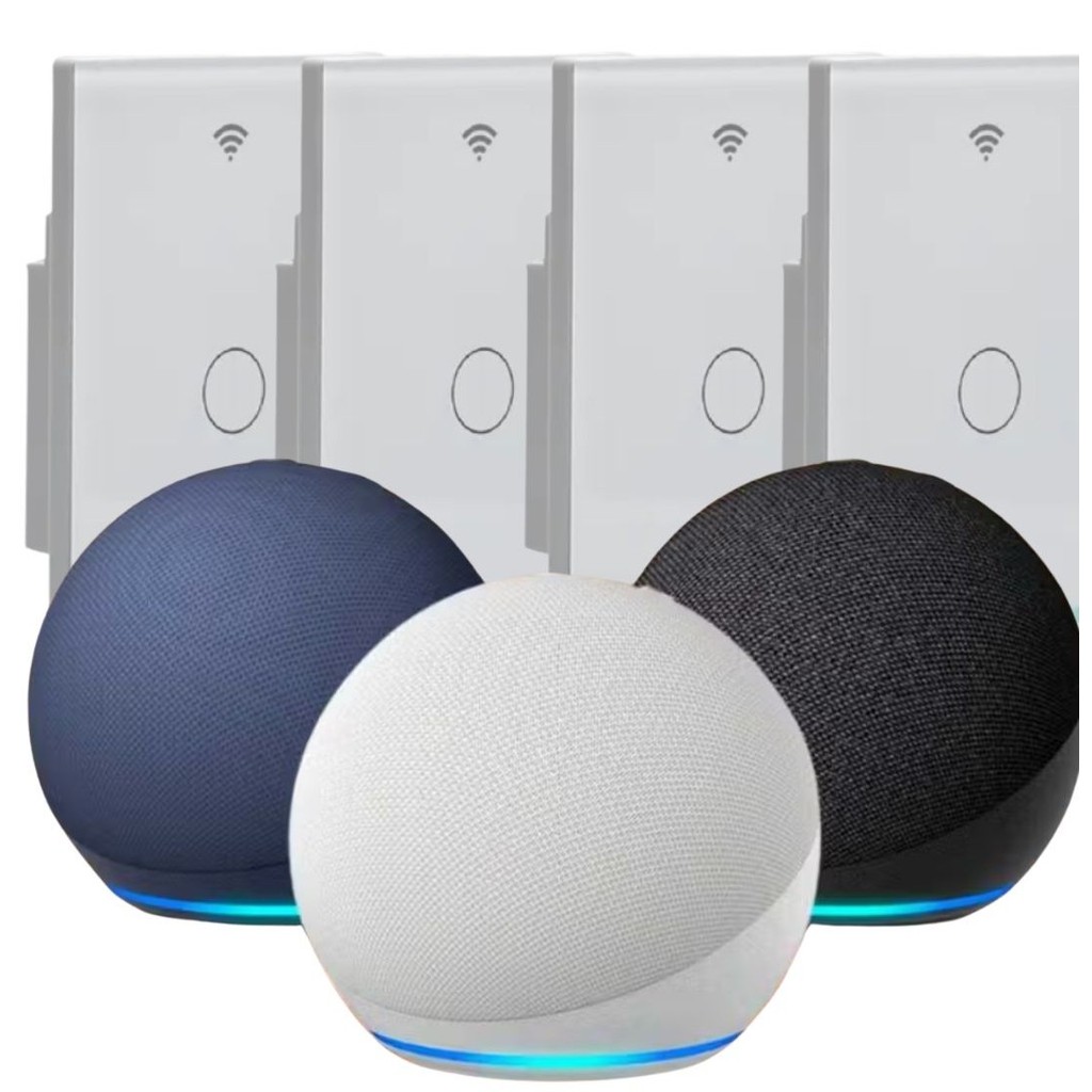 KIT ALEXA ECHO DOT 5ª Geração + Interruptores Inteligente 1 Botão ...