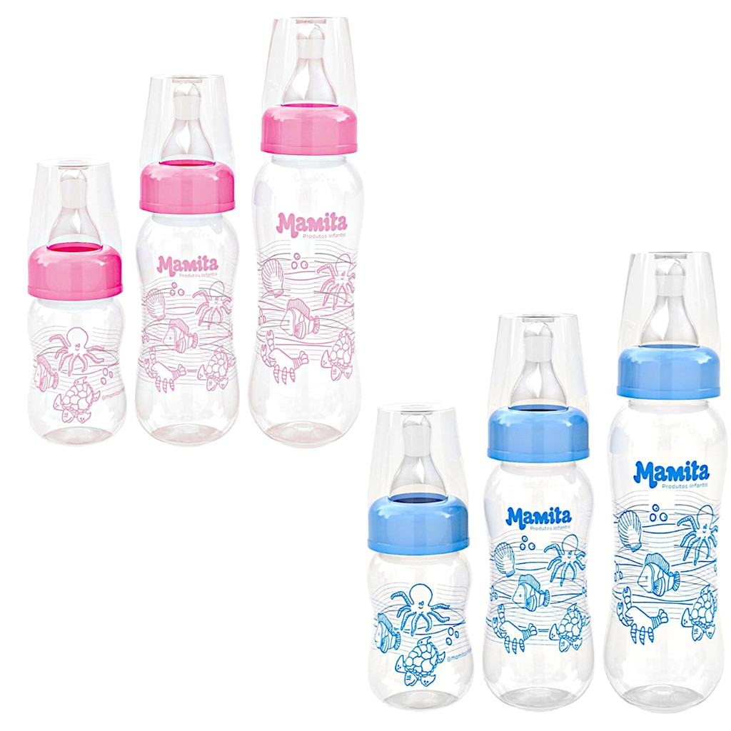 KIT MAMADEIRA MAMITA (80ml, 150ml, 240ml) Bebê Menino Menina Conjunto ...