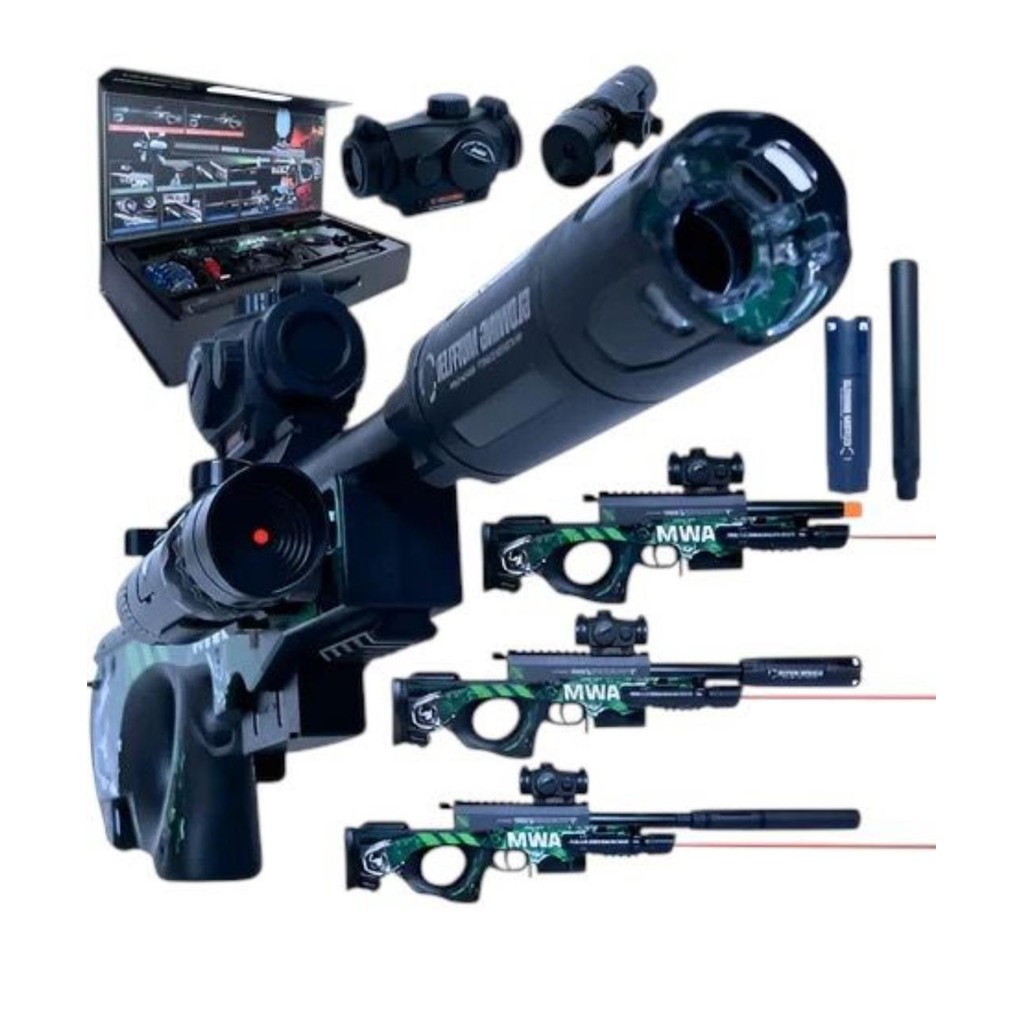 Arma Awm Sniper De Bolinhas De Gel Modo Automático E Manual | Shopee Brasil