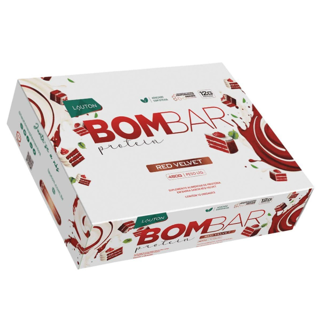 Bombar Protein Red Velvet 12unid - Lauton | Shopee Brasil